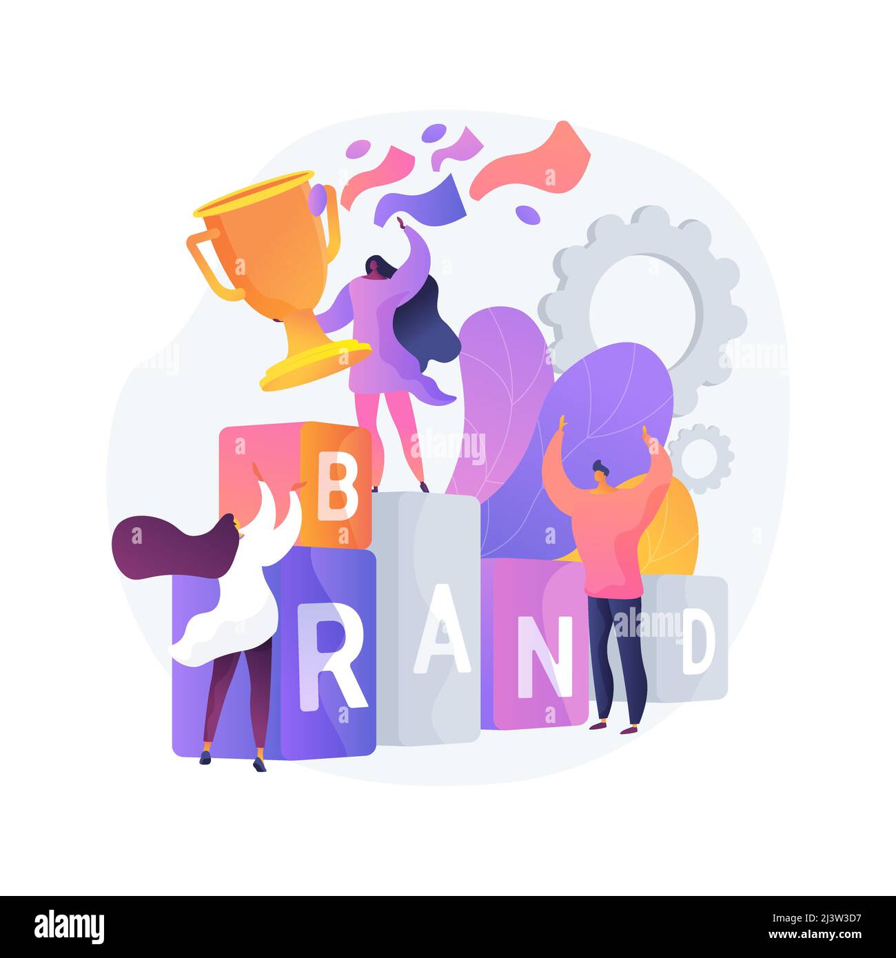 Branded competition abstract concept vector illustration. Marketing ...