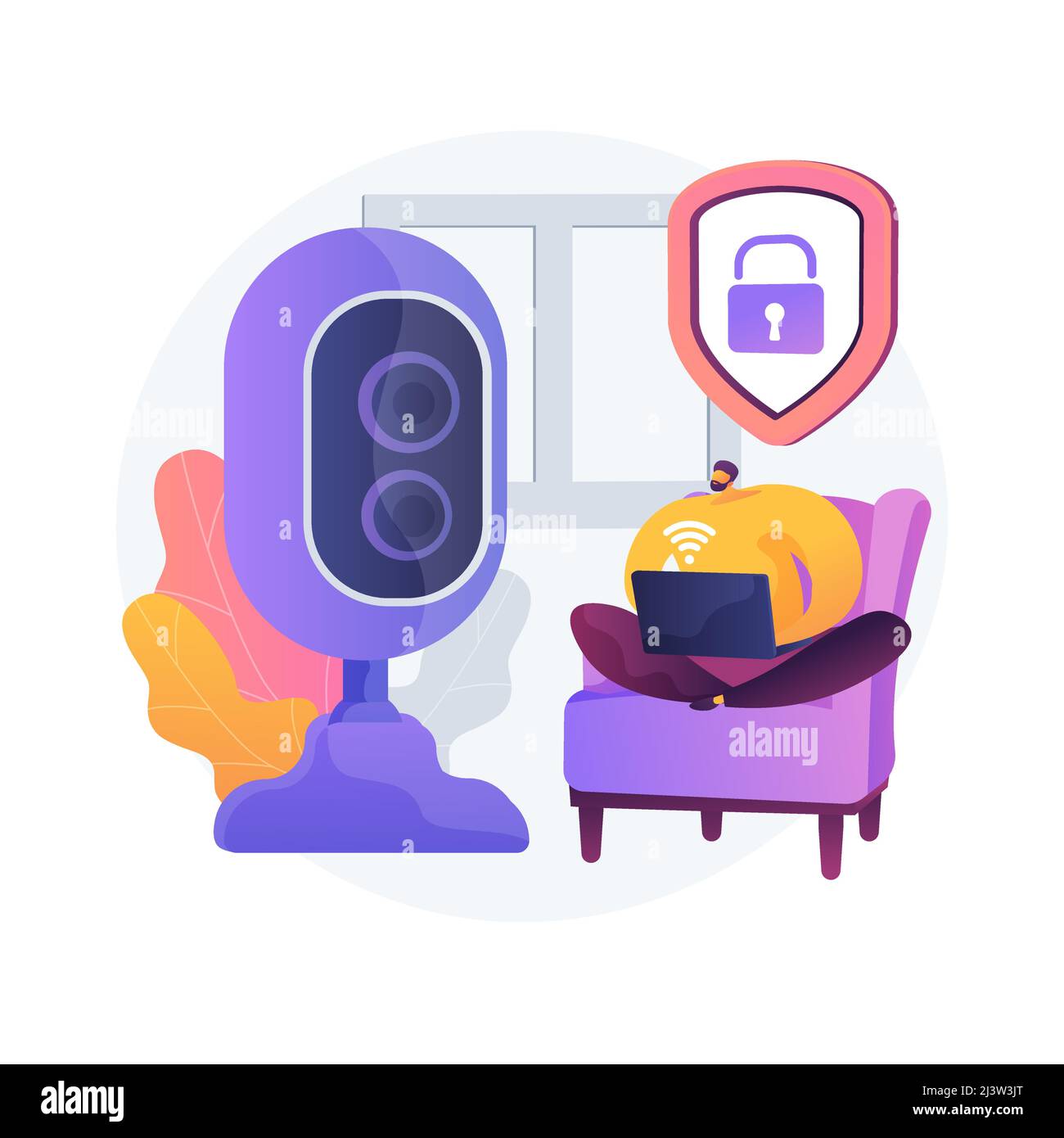 Indoor security system abstract concept vector illustration. Smart ...