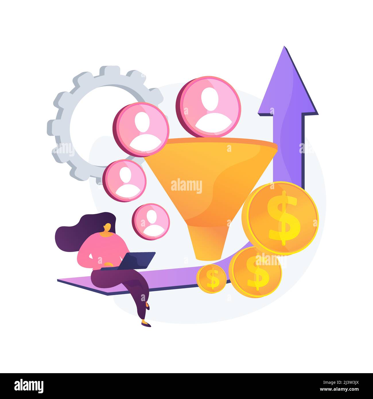 Conversion rate optimization abstract concept vector illustration ...