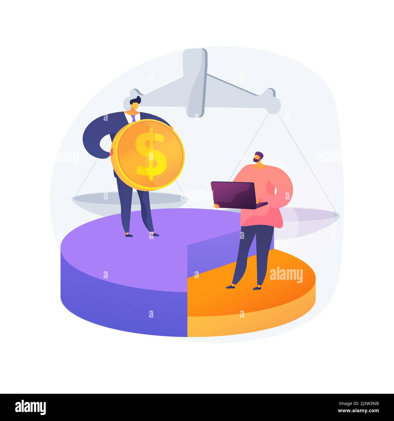 Income inequality abstract concept vector illustration. Country income ...