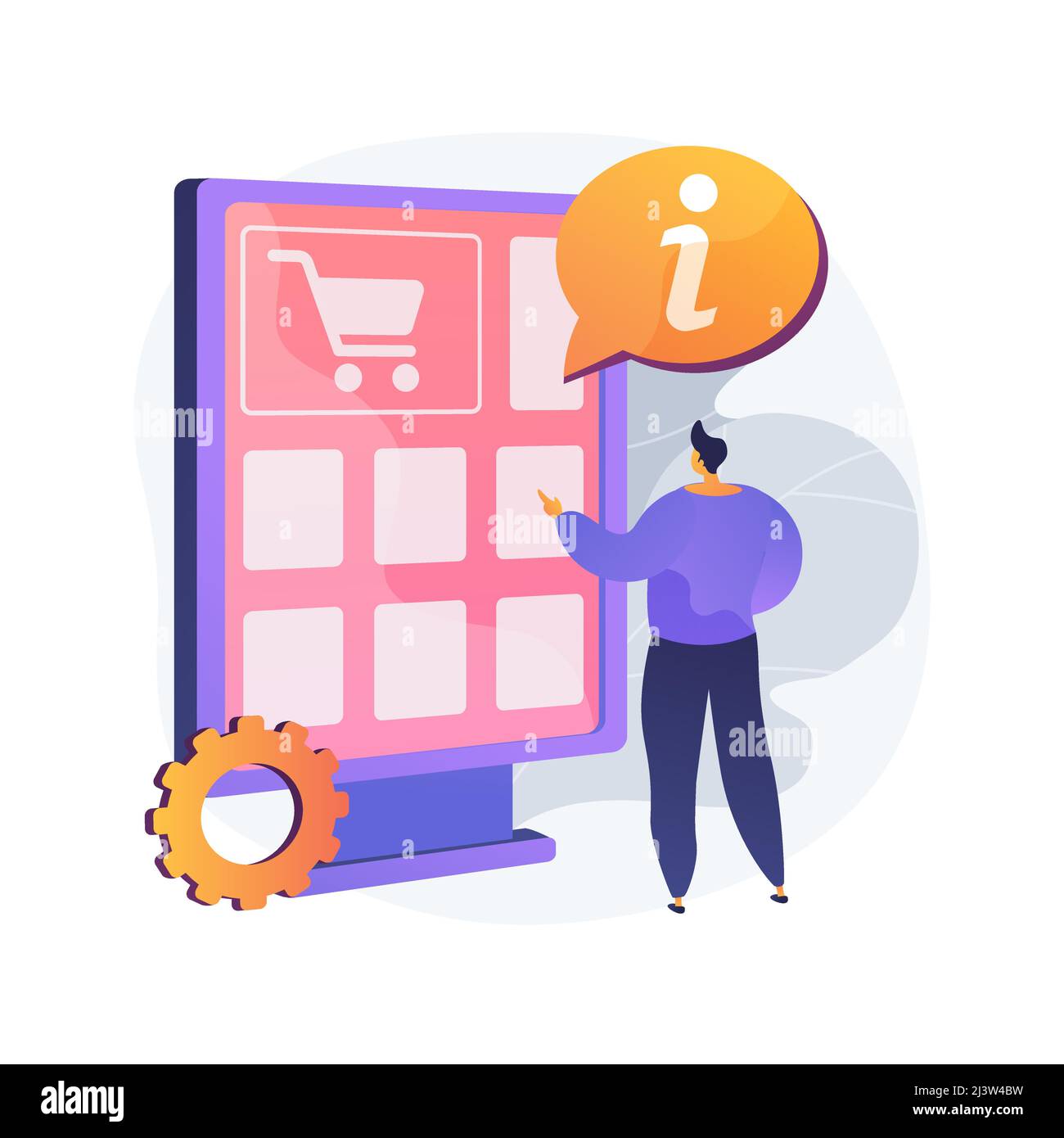 Digital guide abstract concept vector illustration. Mobile guide app ...