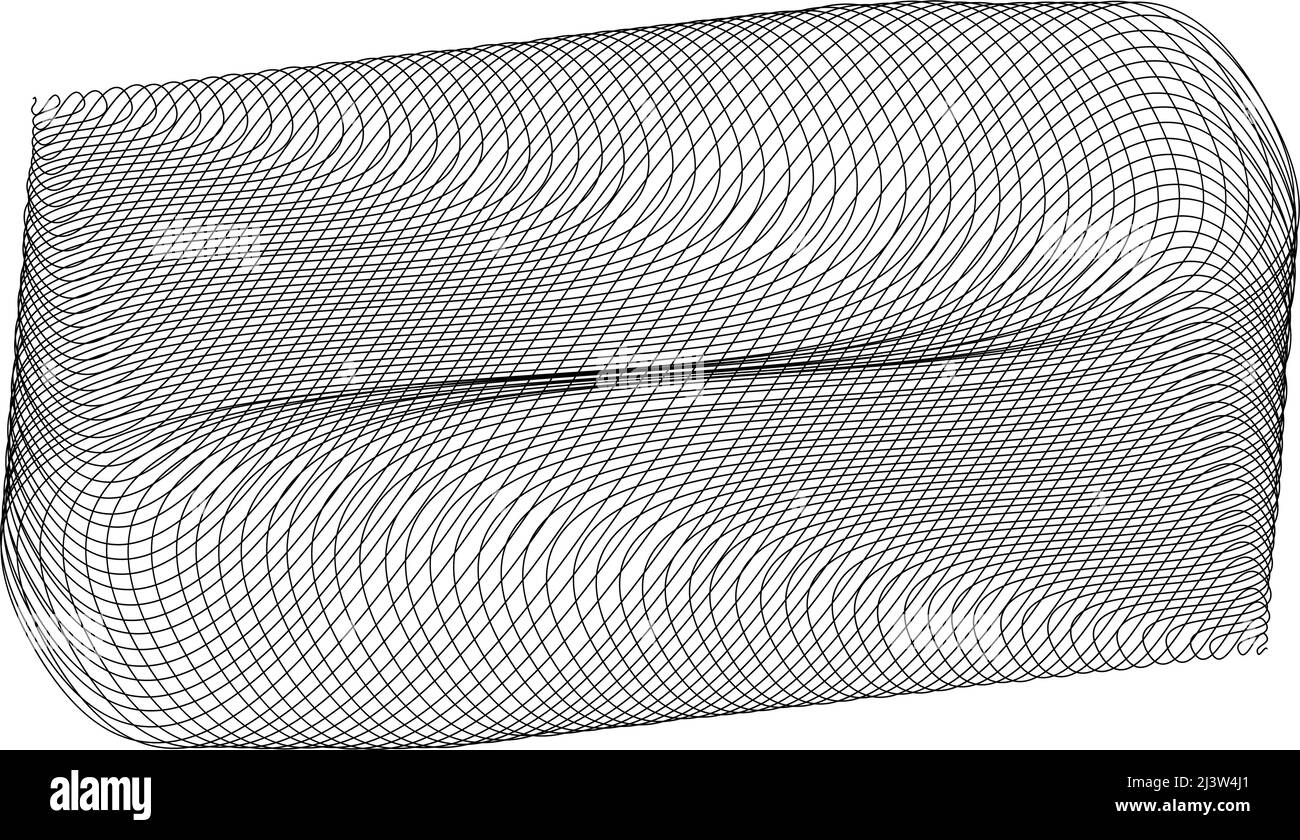 Scribble, sketch lines rectangle plane. Squiggly, zig-zag, criss-cross ...