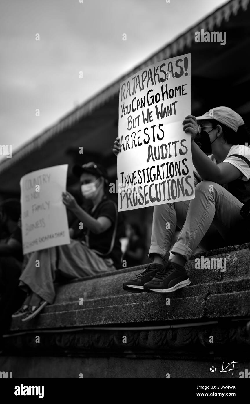 University students people protest Black and White Stock Photos ...