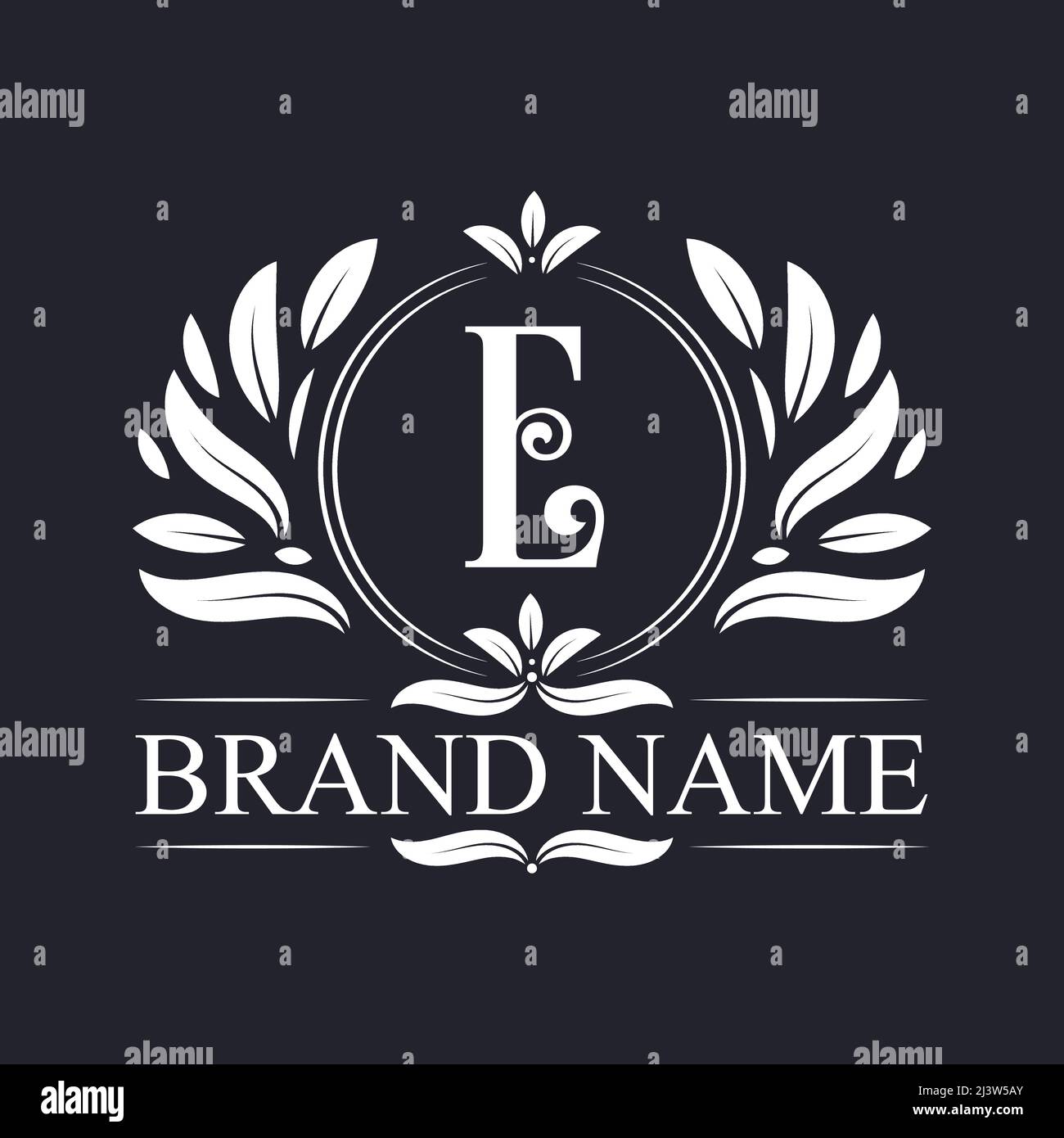 Golden ornamental alphabet E letter logo design. Luxurious golden ...