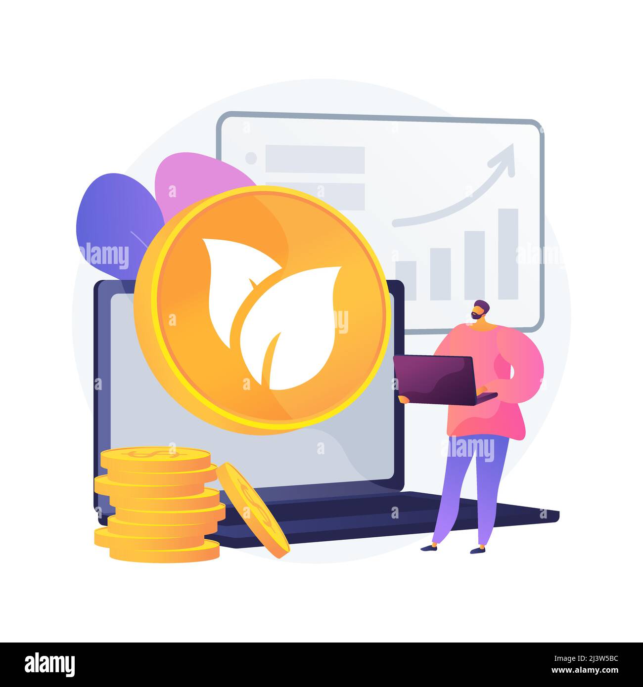 Sustainable business abstract concept vector illustration ...