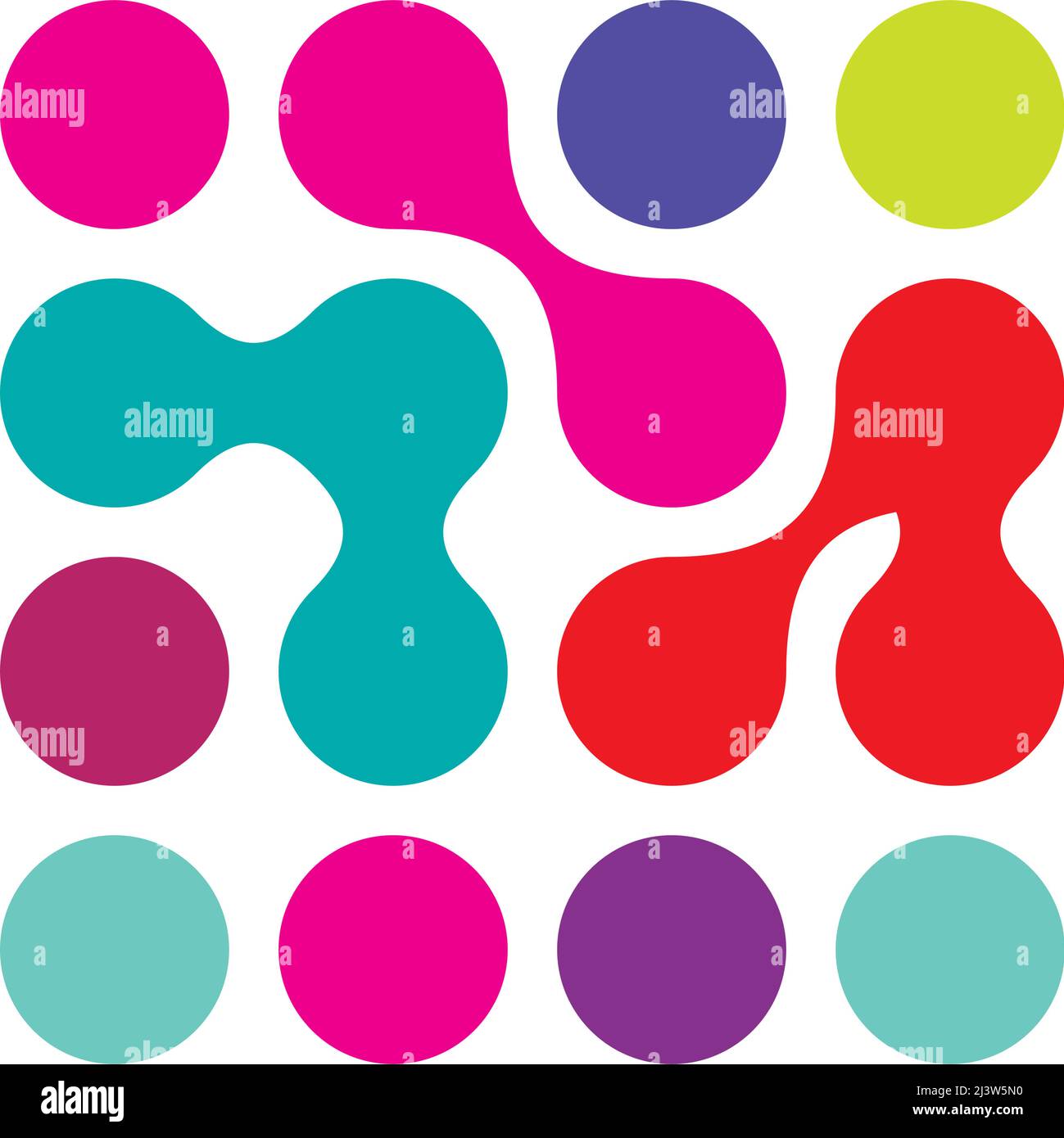 Metaball Connected Dots Circles Pattern Texture Element Stock Vector Illustration Clip Art