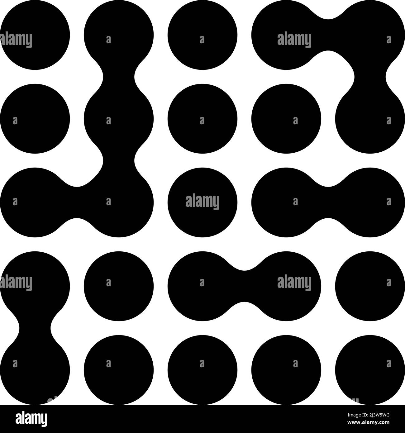 Metaball Connected Dots Circles Pattern Texture Element Stock Vector Illustration Clip Art