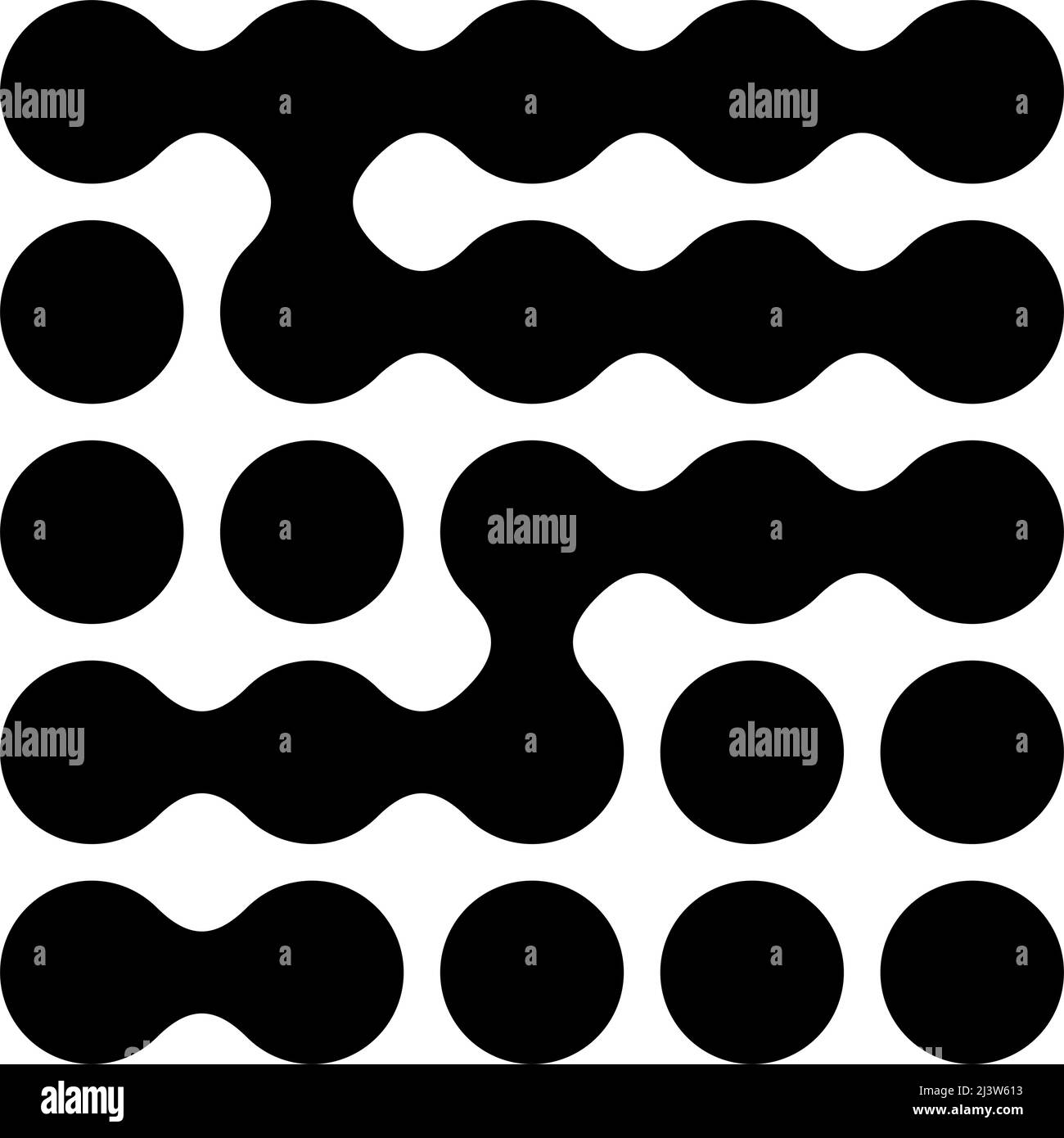 Metaball, connected dots, circles pattern, texture element. Stock ...