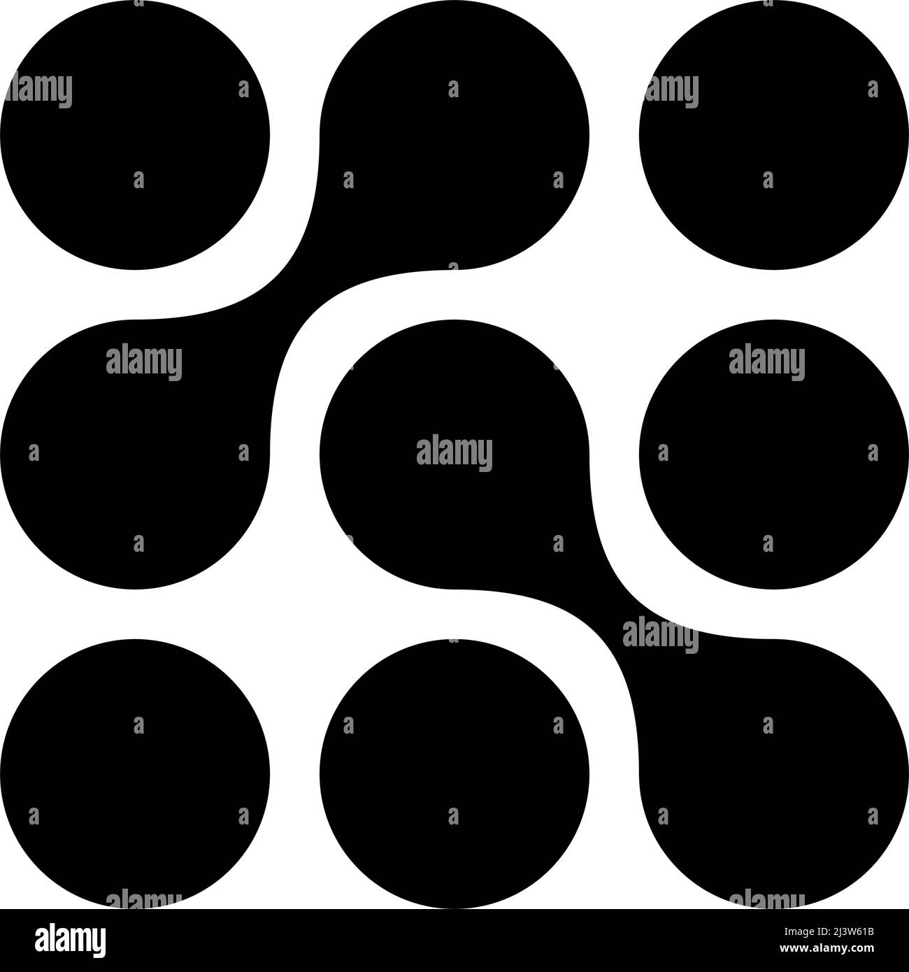 Metaball, connected dots, circles pattern, texture element. Stock ...