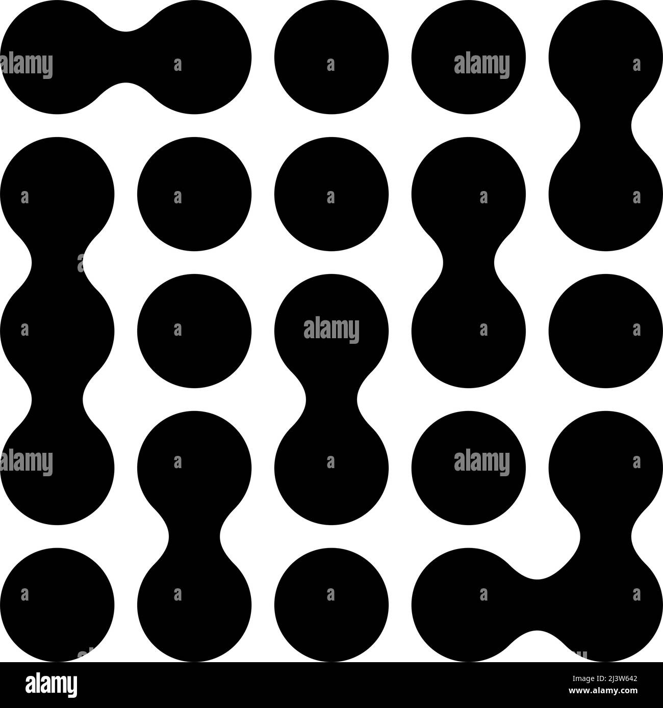 Metaball Connected Dots Circles Pattern Texture Element Stock