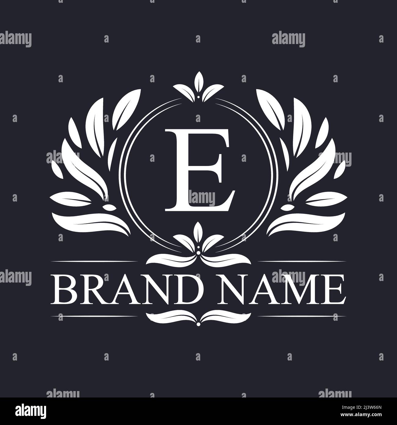 Golden ornamental alphabet E letter logo design. Luxurious golden ...