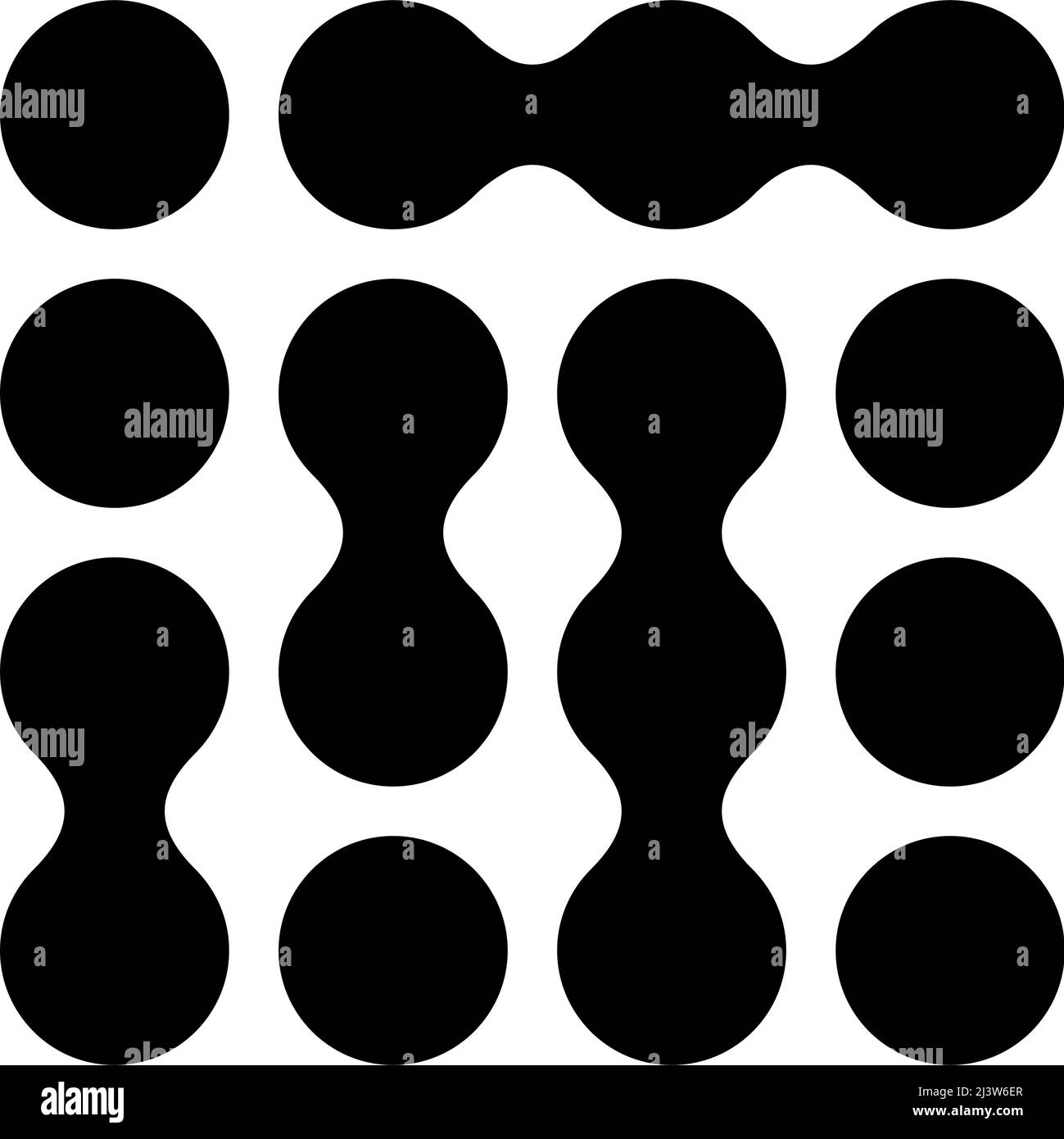 Metaball Connected Dots Circles Pattern Texture Element Stock Vector Illustration Clip Art