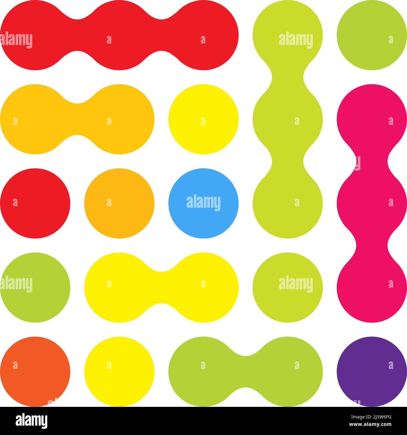 Metaball, connected dots, circles pattern, texture element. Stock vector illustration, clip-art ...