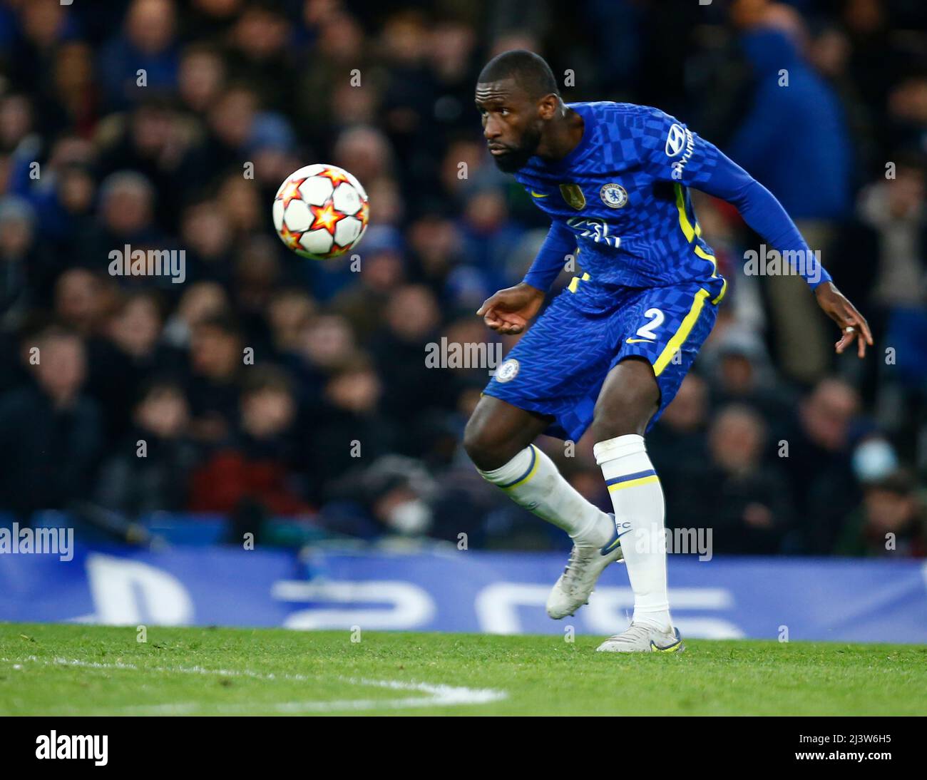 LONDON, United Kingdom, APRIL 06:Chelsea's Antonio Rudiger during ...