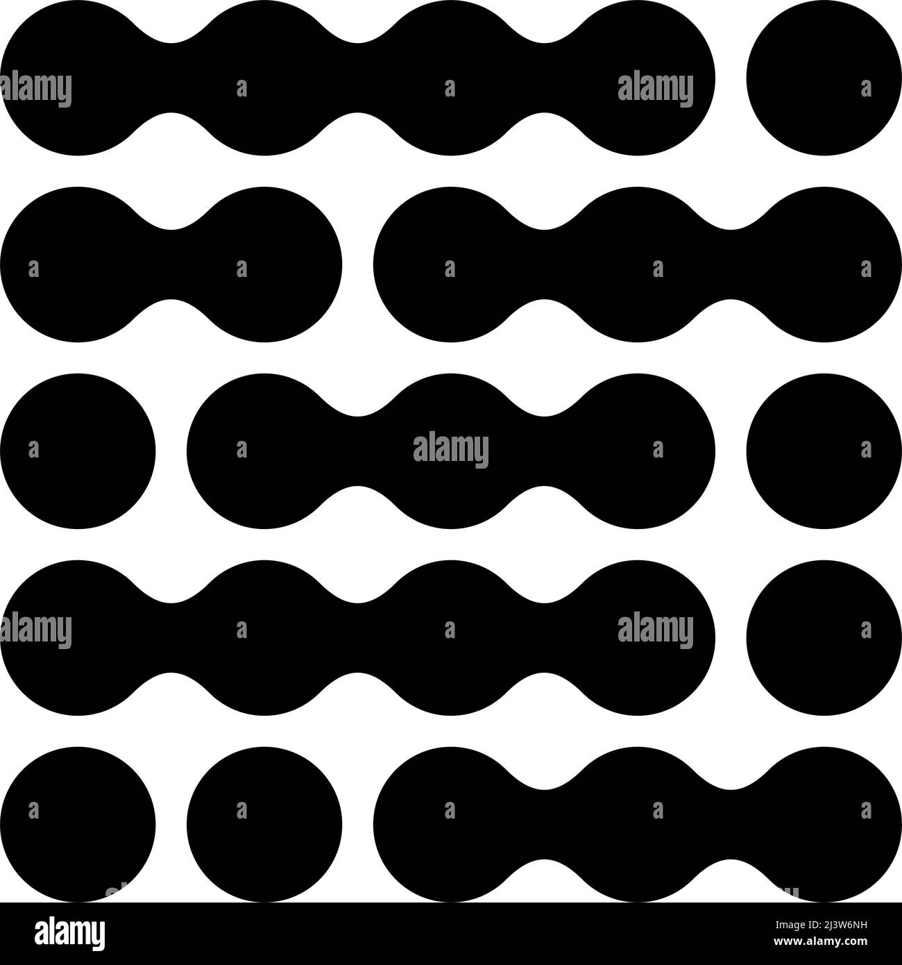 Metaball, connected dots, circles pattern, texture element. Stock vector illustration, clip-art ...