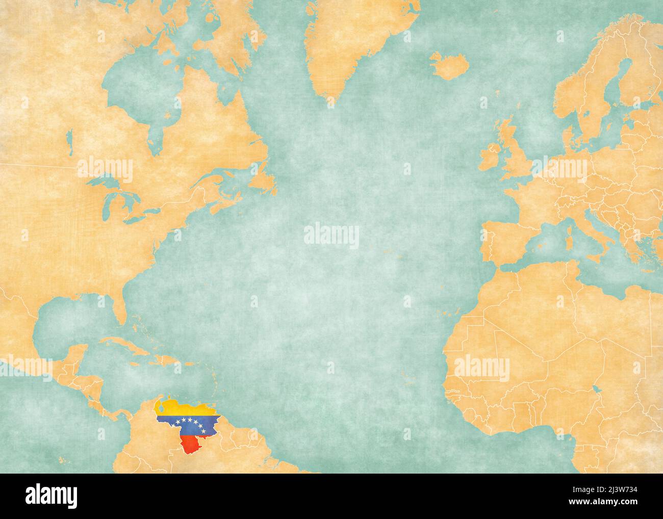 Map of the atlantic ocean hi-res stock photography and images - Alamy