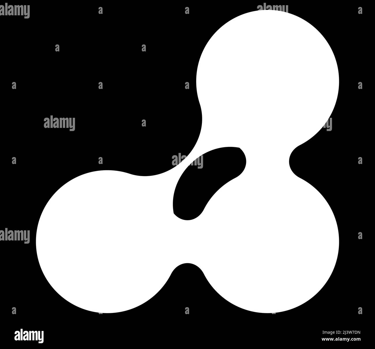 Metaball, connected dots, circles pattern, texture element. Stock vector illustration, clip-art ...