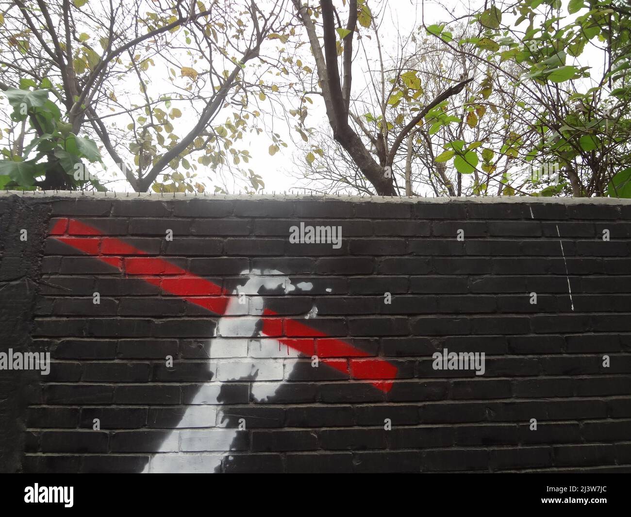 April 10, 2022, Dhaka, Bangladesh: Details of a street graffiti mural ...