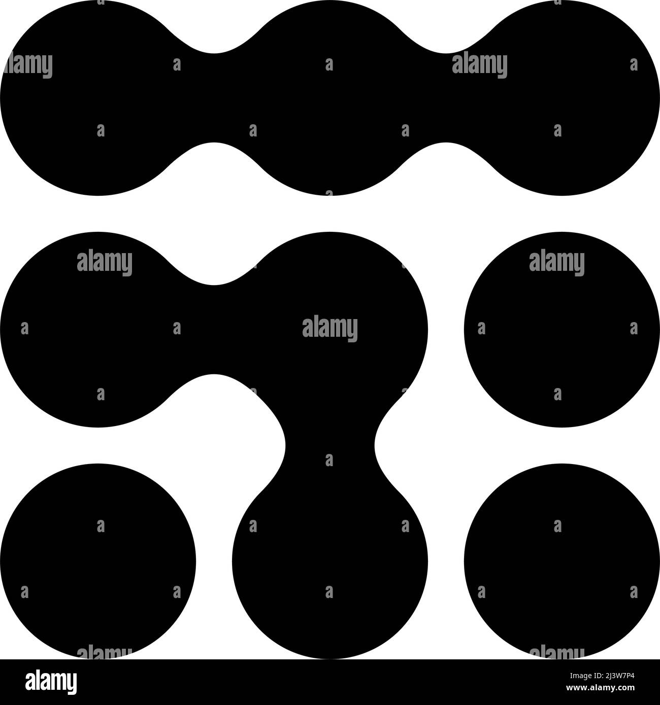 Metaball, connected dots, circles pattern, texture element. Stock ...