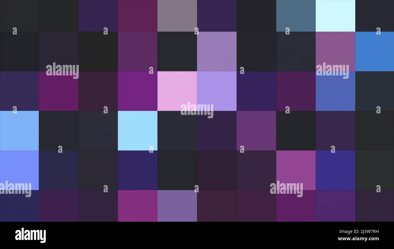 Background of flashing multicolored squares. Motion. Background of blur ...