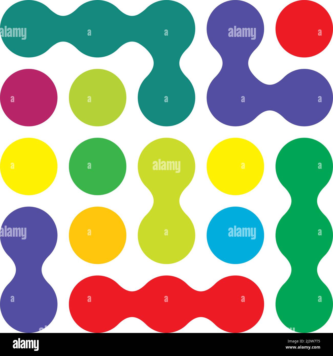 Metaball, connected dots, circles pattern, texture element. Stock vector illustration, clip-art ...