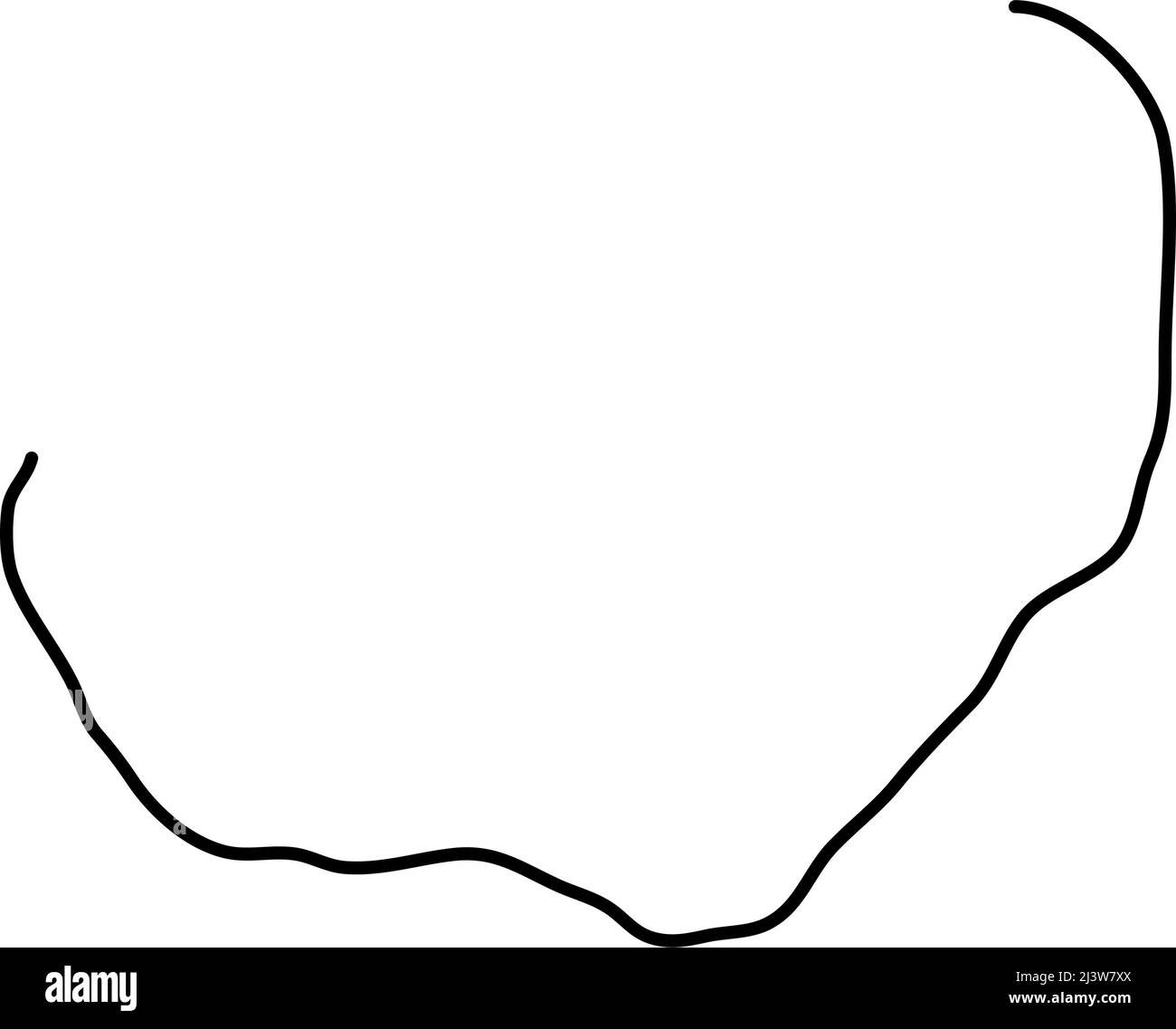Wavy, waving, billowy, squiggle and squiggly line. Irregular random ...