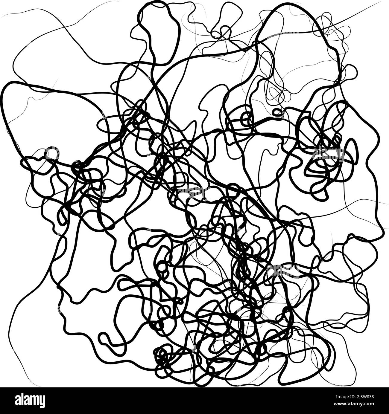 Wavy, waving, billowy, squiggle and squiggly line. Irregular random ...