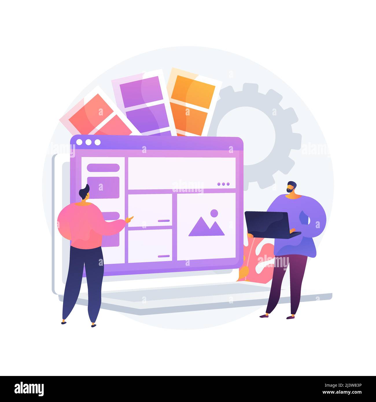 Interface design abstract concept vector illustration. User interface ... Interface design abstract concept vector illustration. User interface ...