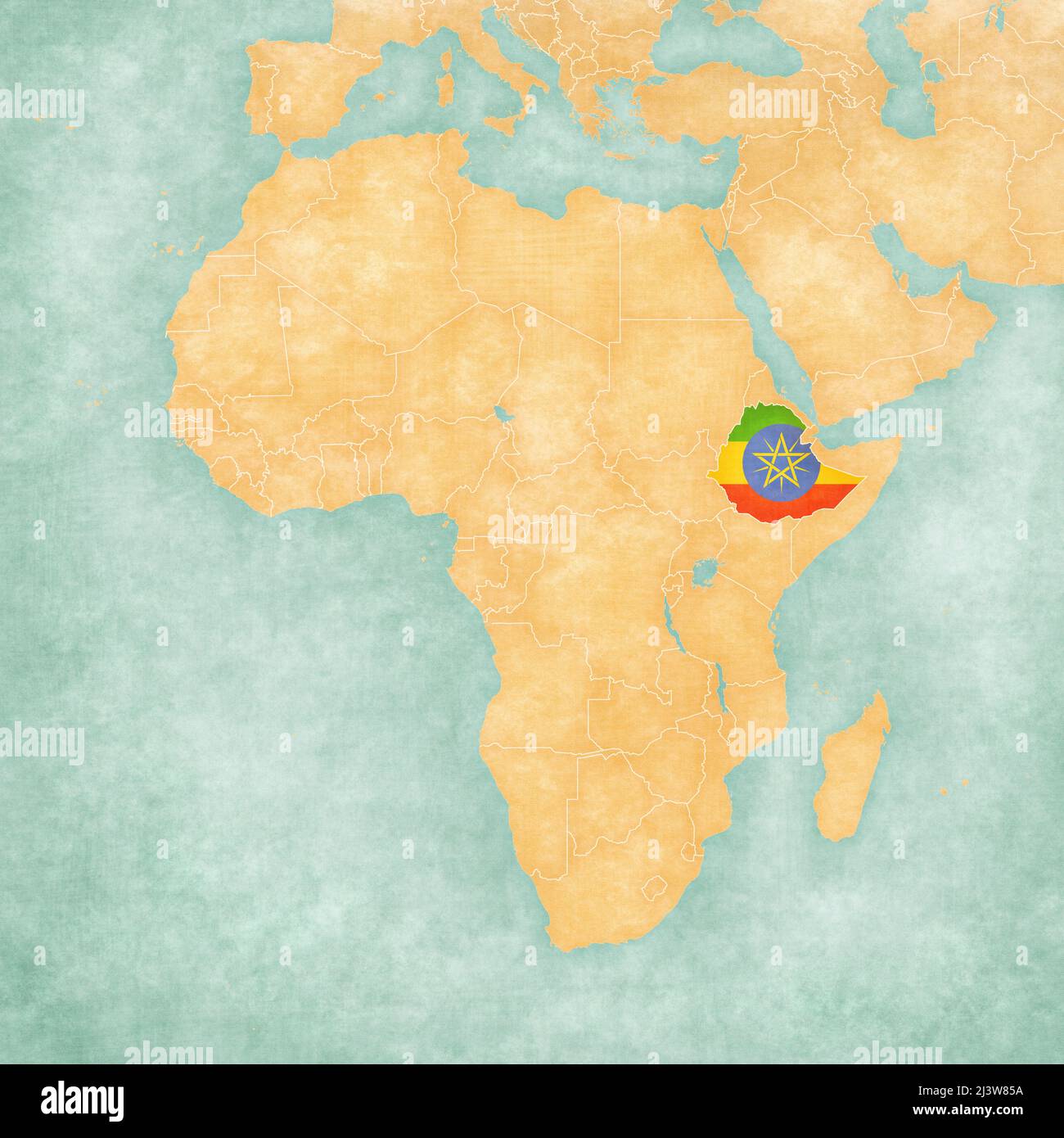 Old map of ethiopia hi-res stock photography and images - Alamy