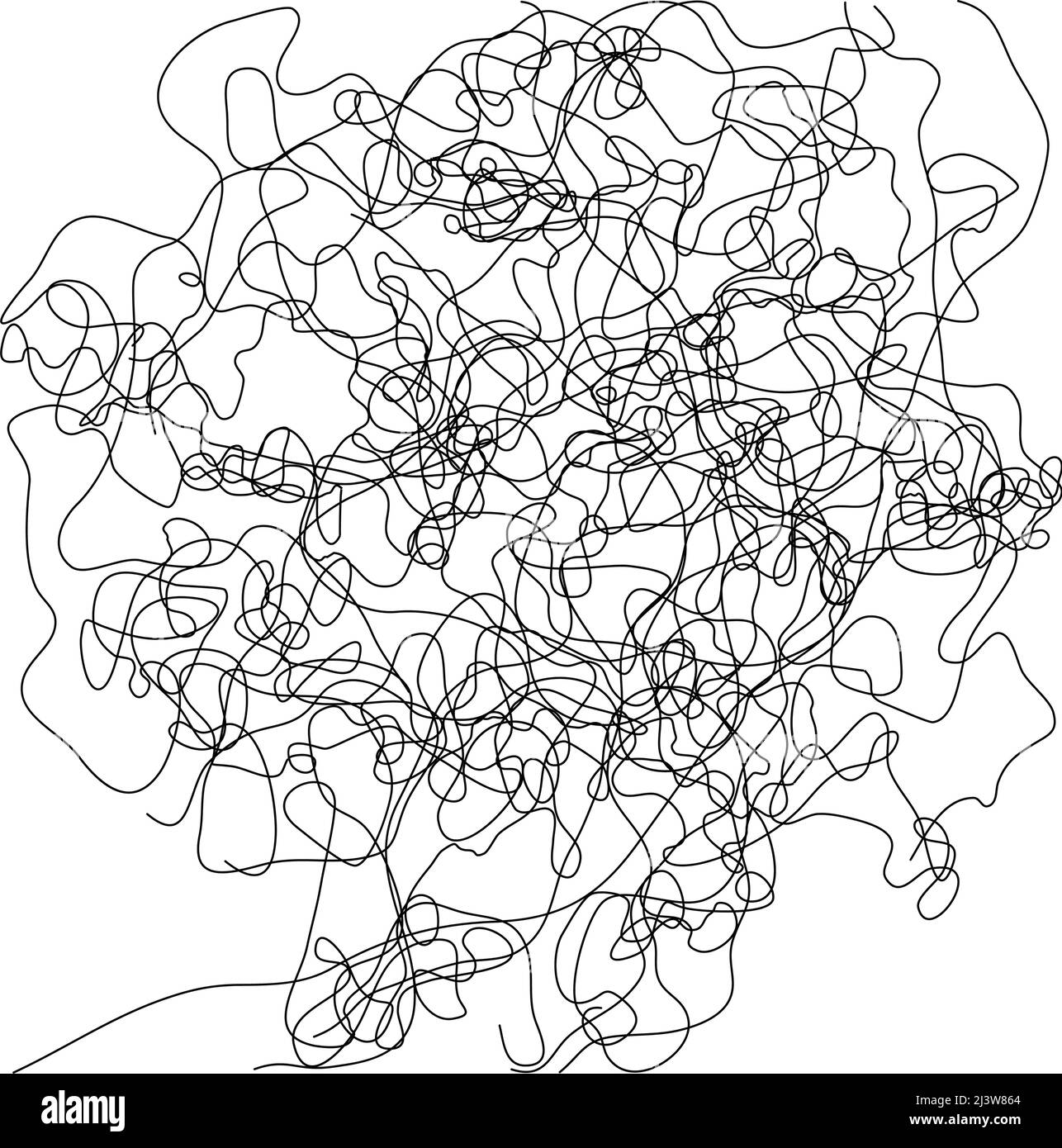 Wavy, waving, billowy, squiggle and squiggly line. Irregular random lines. Stock vector ...