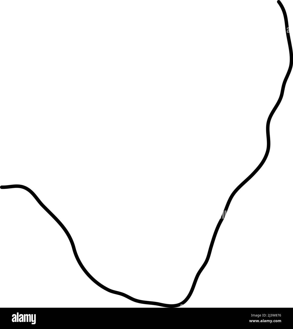 Wavy, waving, billowy, squiggle and squiggly line. Irregular random ...