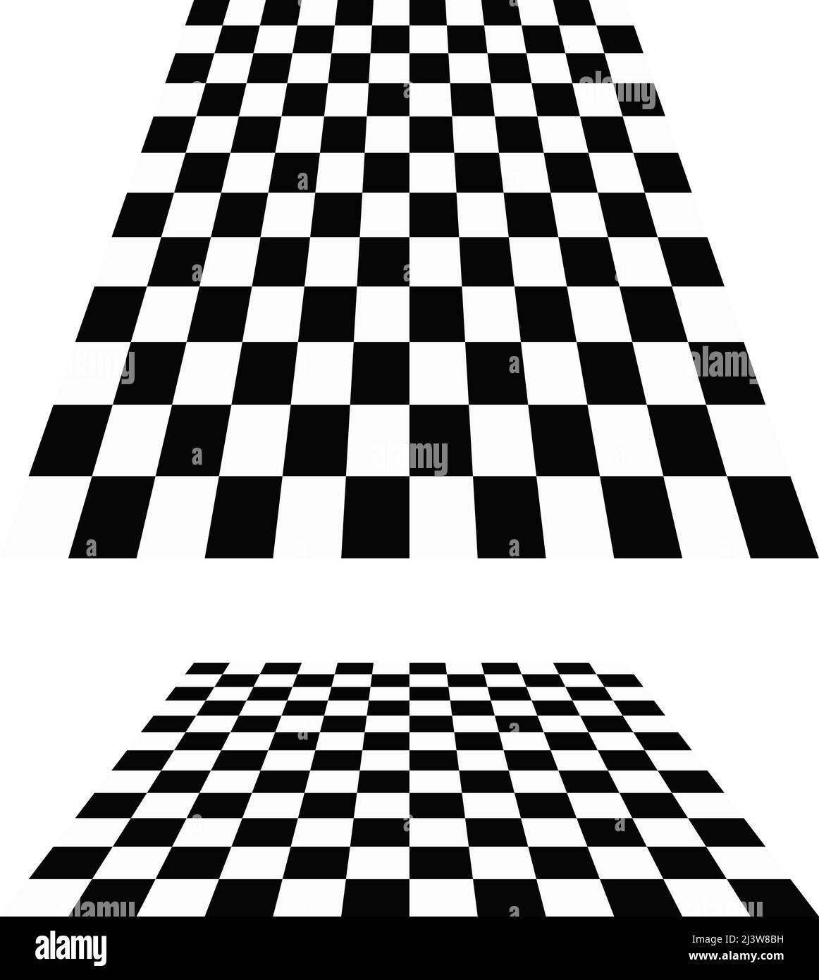 3d chessboard, checkerboard pattern in perspective. Checkered ...