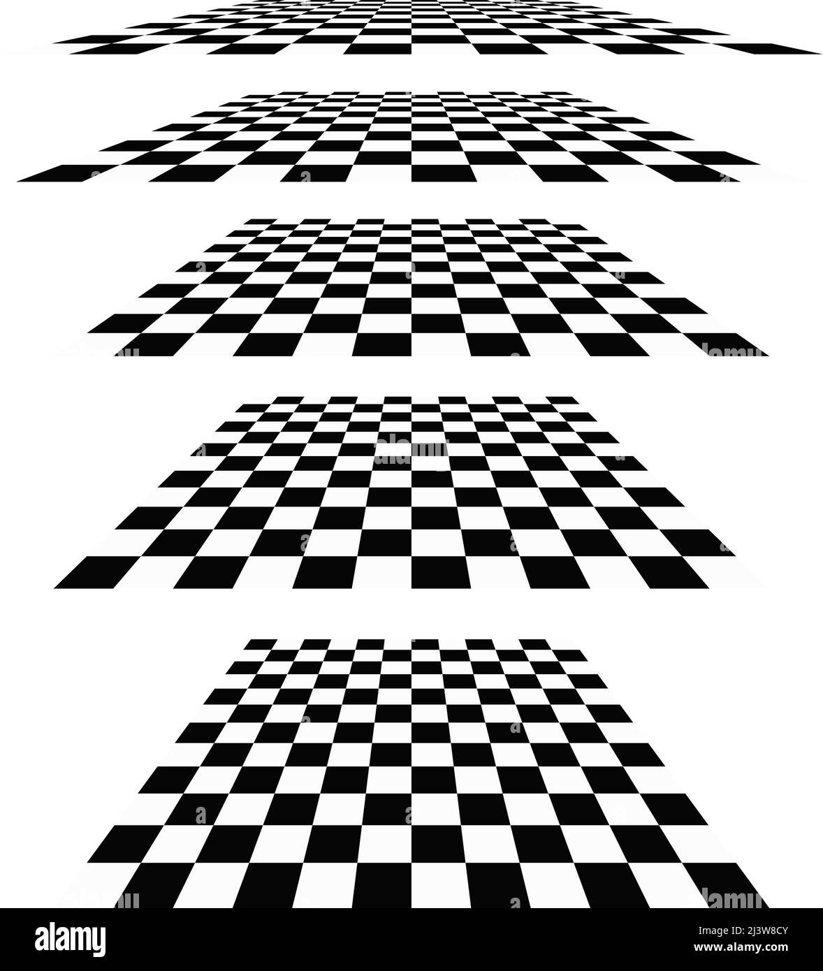 3d chessboard, checkerboard pattern in perspective. Checkered ...