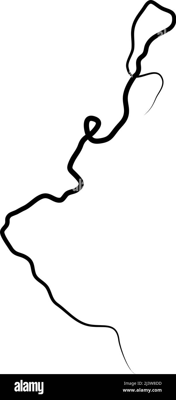 Wavy, waving, billowy, squiggle and squiggly line. Irregular random ...