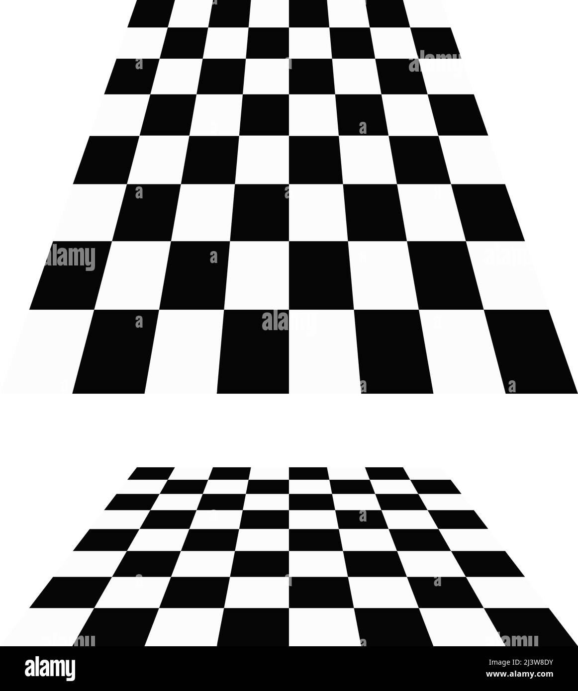 3d chessboard, checkerboard pattern in perspective. Checkered ...