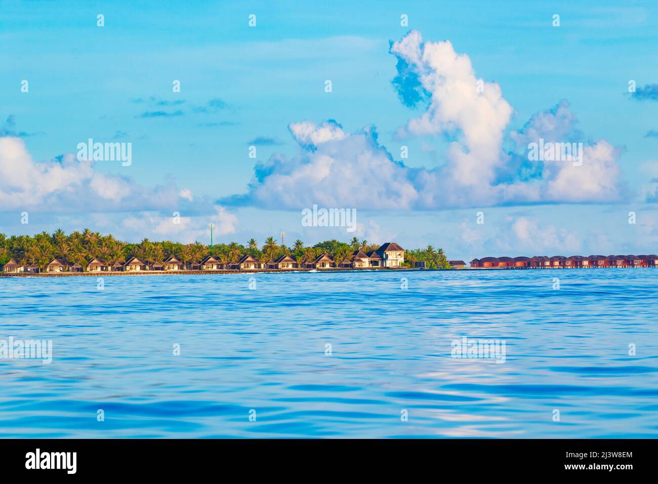 Beautiful Anantara Dhigu Maldives Resort seen from Laccadive Sea ,South ...