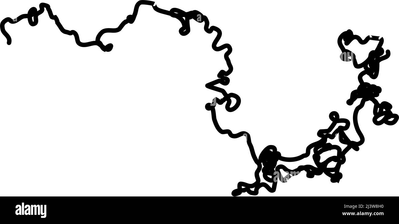 Wavy, waving, billowy, squiggle and squiggly line. Irregular random ...