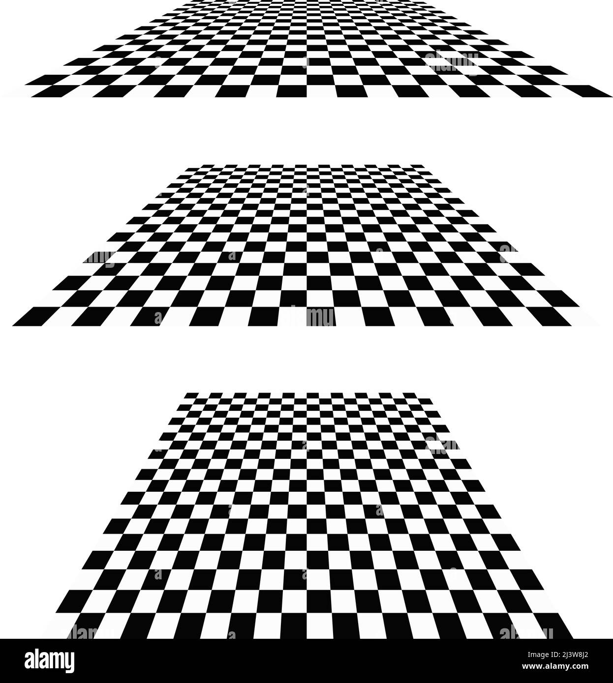 3d chessboard, checkerboard pattern in perspective. Checkered ...