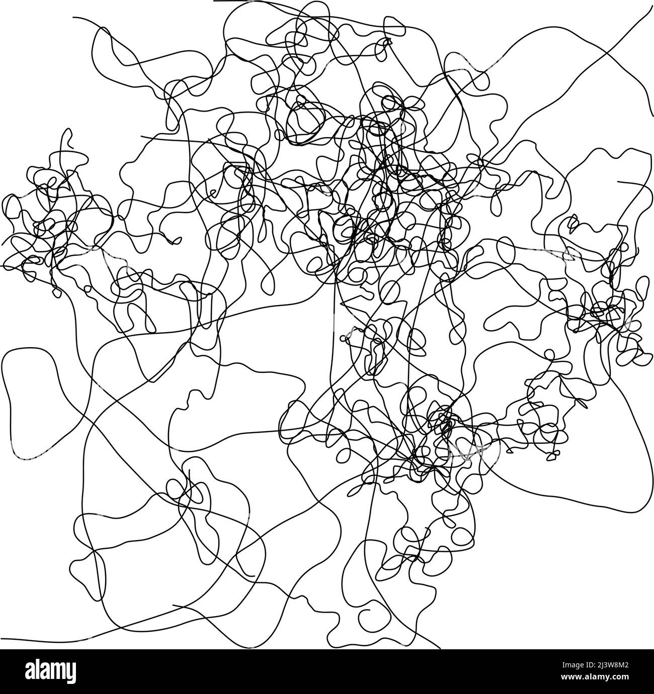 Wavy, waving, billowy, squiggle and squiggly line. Irregular random ...
