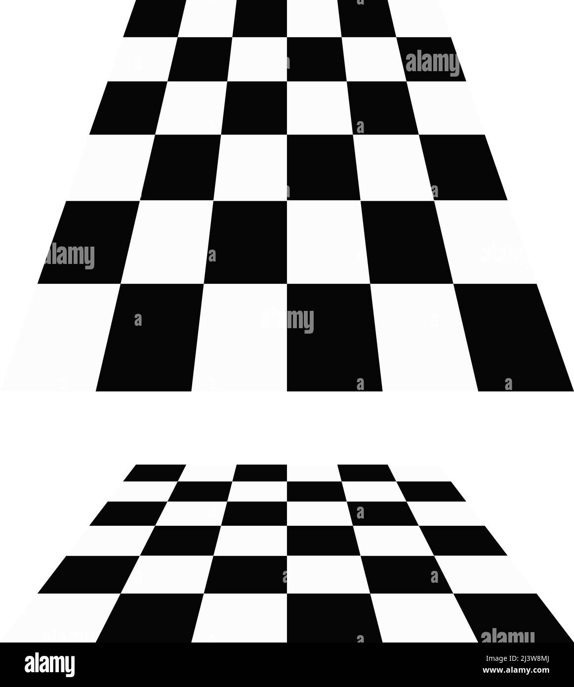 3d chessboard, checkerboard pattern in perspective. Checkered ...