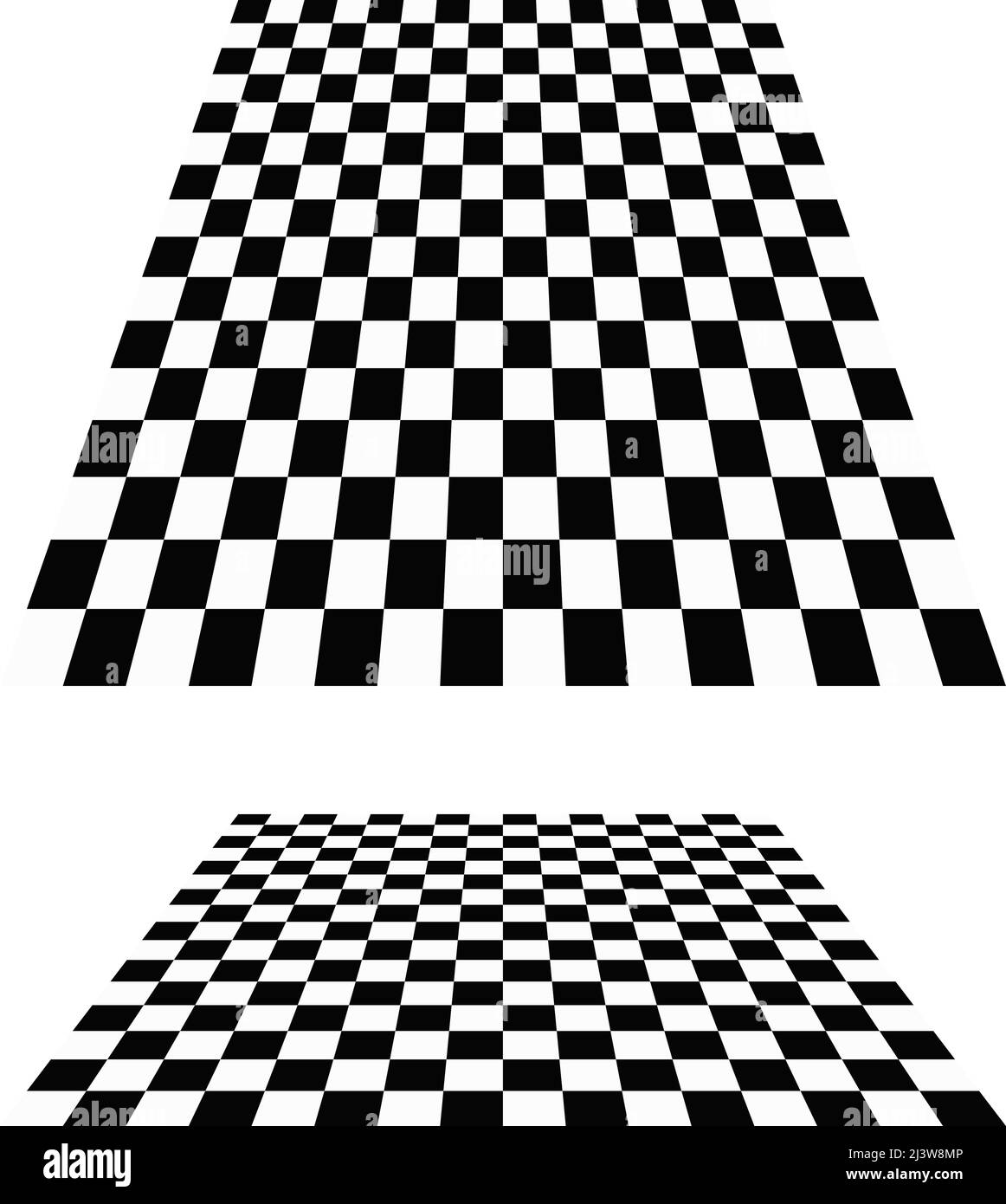3d chessboard, checkerboard pattern in perspective. Checkered ...