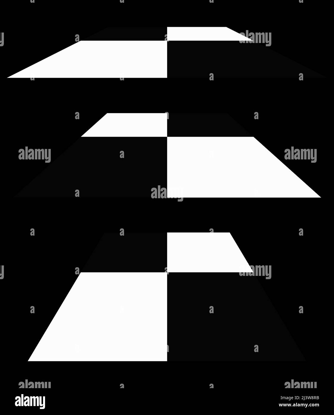 3d chessboard, checkerboard pattern in perspective. Checkered ...