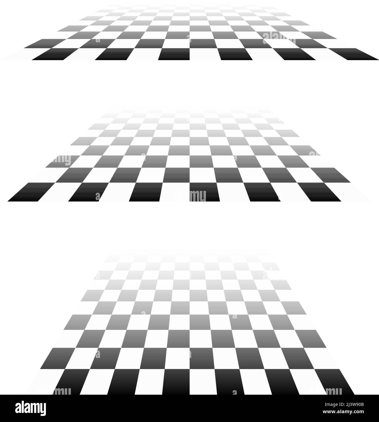 3d chessboard, checkerboard pattern in perspective. Checkered ...