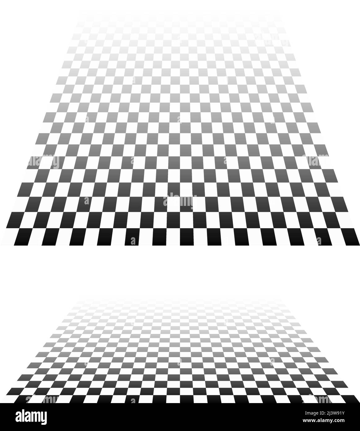 3d chessboard, checkerboard pattern in perspective. Checkered ...