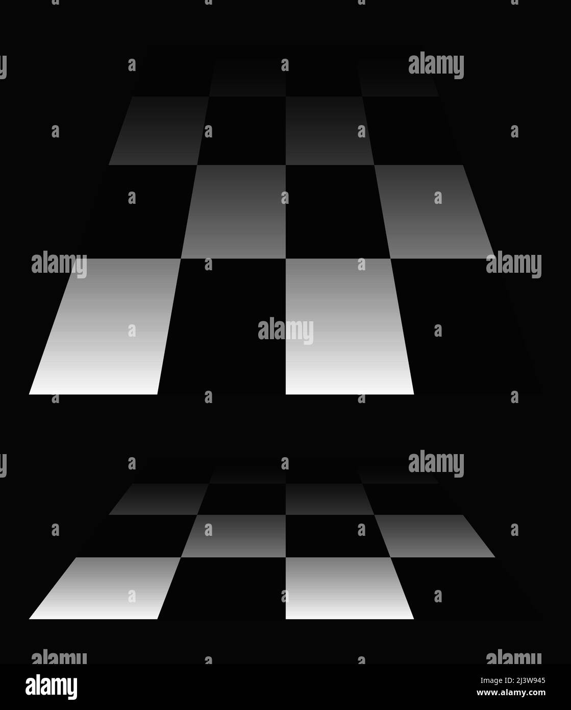 3d chessboard, checkerboard pattern in perspective. Checkered ...