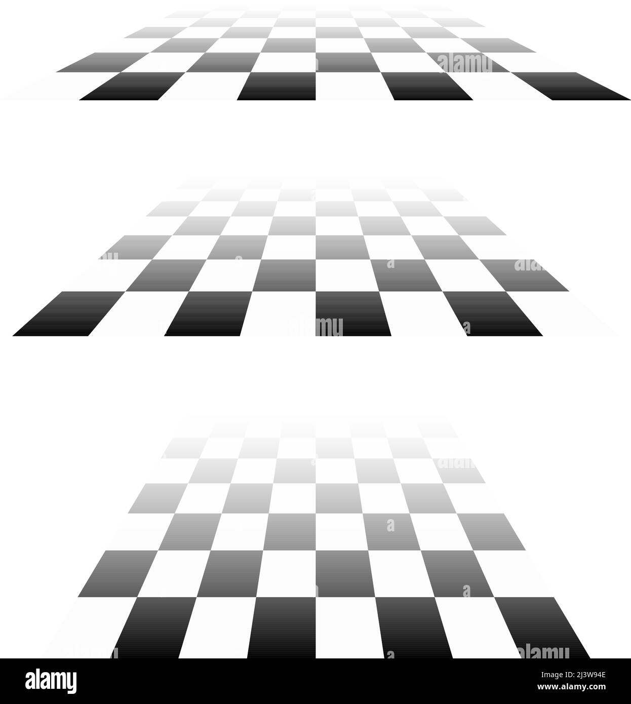 3d chessboard, checkerboard pattern in perspective. Checkered ...