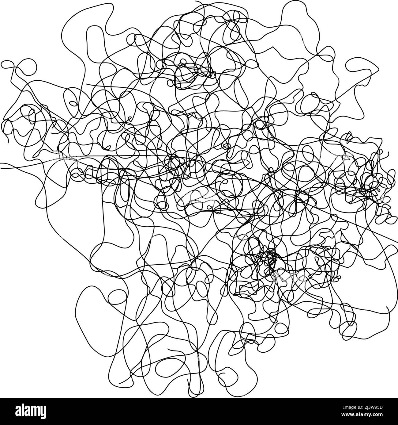 Wavy, waving, billowy, squiggle and squiggly line. Irregular random ...