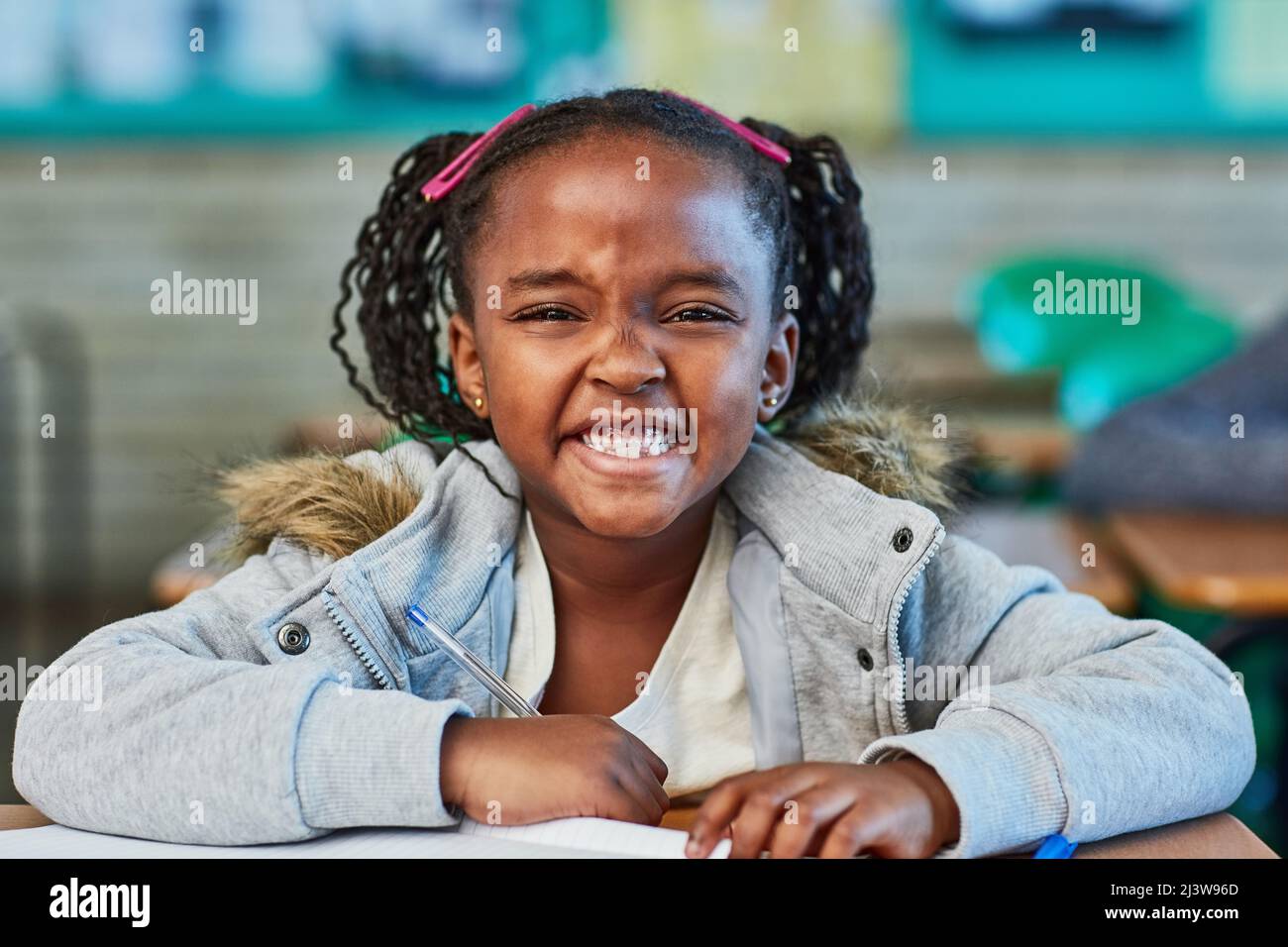 Big smiles for the lessons to be learnt today. Cropped shot of an ...