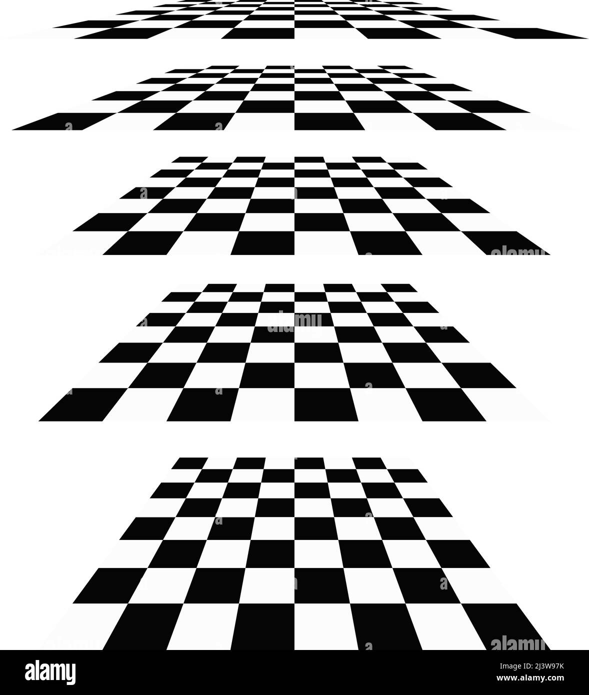 3d chessboard, checkerboard pattern in perspective. Checkered ...
