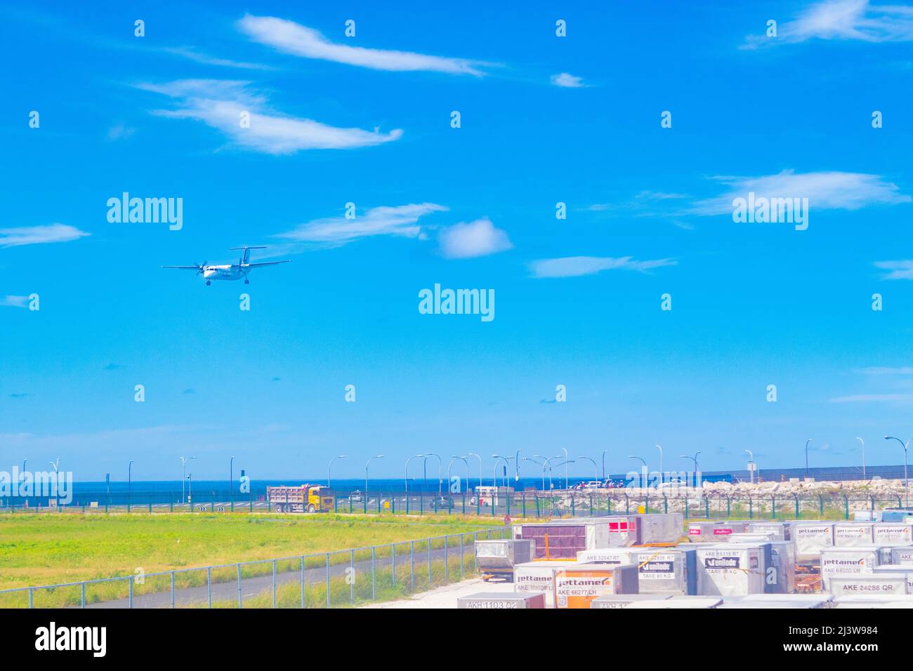 View from runway of Velana International Airport,Male,Maldives.This ...